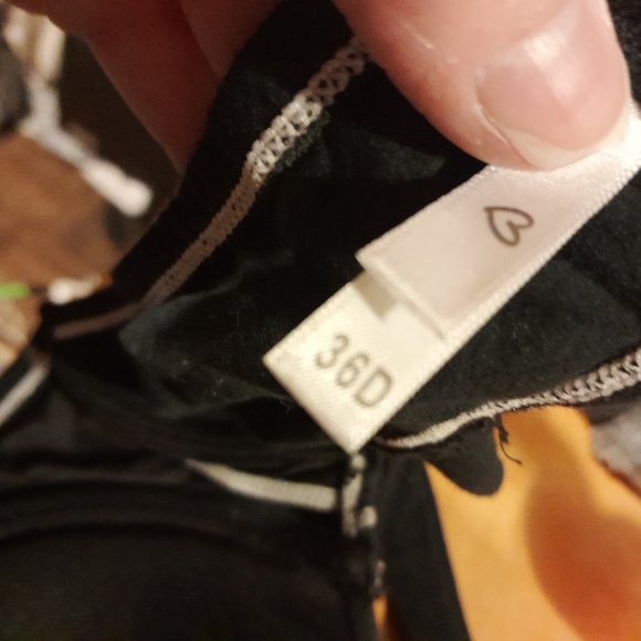 Intimates & Sleepwear | Black White Tshirt Tank Top Bra Lingerie Crop ...